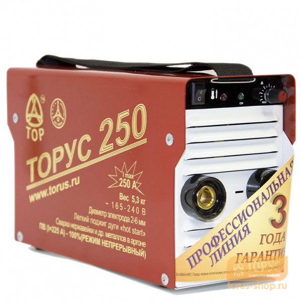 Инвертор сварочный ТОРУС-250 ЭКСТРА (НАКС) 95566014 - Сварочные ...